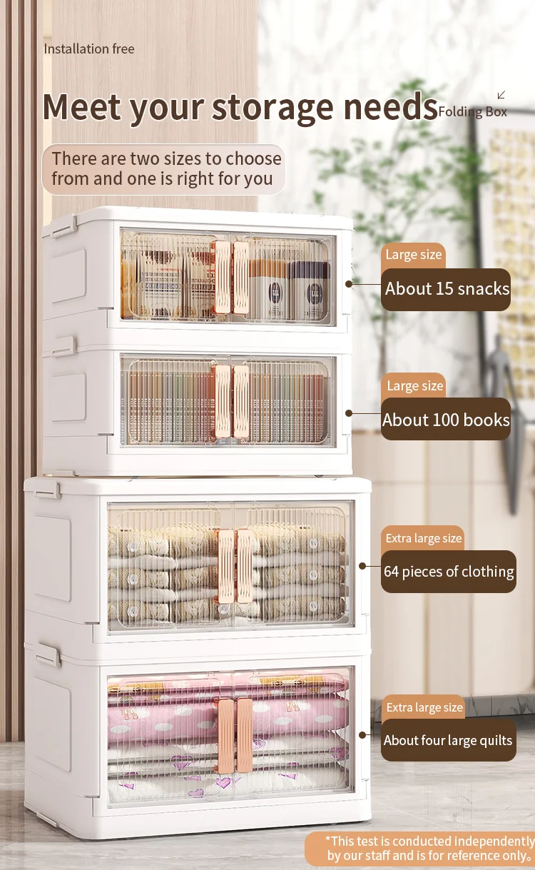 Haogle Plastic Folding Storage Boxes - Versatile & Durable