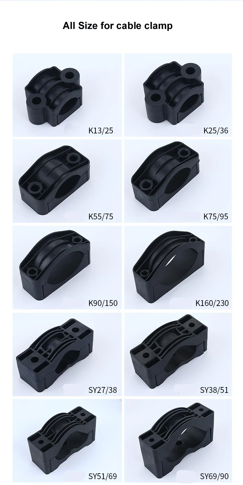 K13-25 Fireproof Pvc Cable Clip High Voltage Plastic Cable Cleat ...