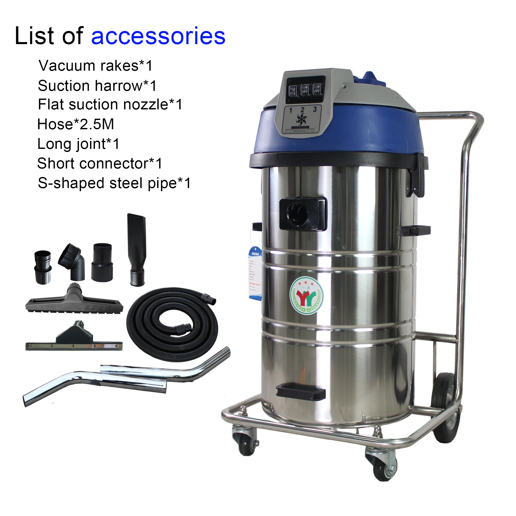 Alibaba.com: 3600W industrial vacuum with 3 motors, 360° suction for wet/dry use: Source ...