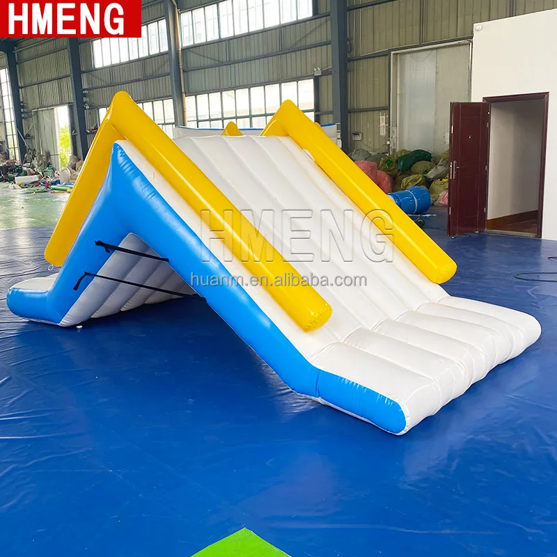 0.75mm Pvc Tarpaulin Lake Floating Inflatable Water Slide For Sale ...