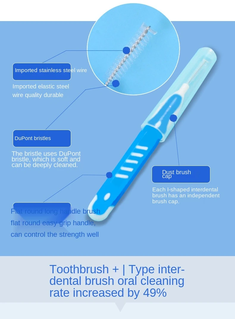 Portable Interdental Brush New Arrival Soft Tpe Handle Dental Toothpick ...