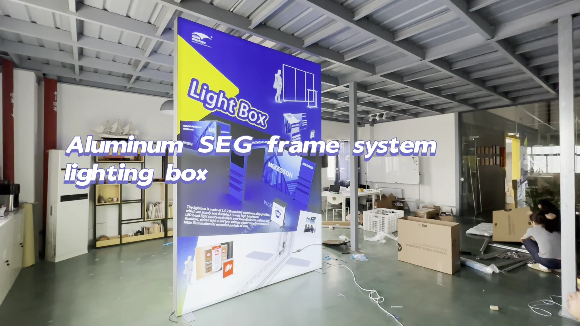 Fabric Led Light Box Back Wall Frameless Illuminated Lightbox ...
