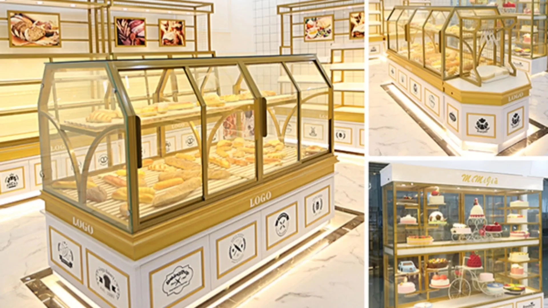 Kainice Odm Cake Display Cabinet Bakery Iron Frame Bakery Furniture ...