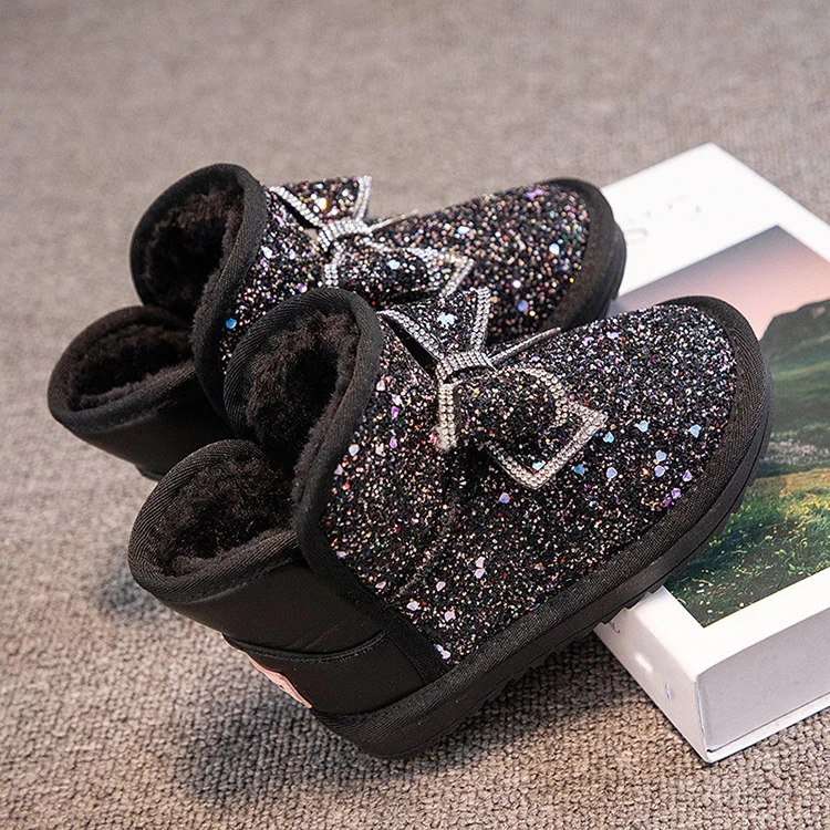 Wholesale Lovely Shiny Girls Sparkling Rhinestone Bow Toddler Shoes ...
