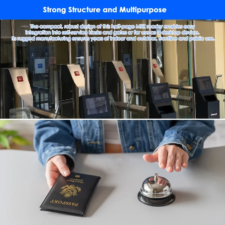 Passport ID Card OCR MRZ NFC Reader Scanner ID Checker Chip Card Reader ...