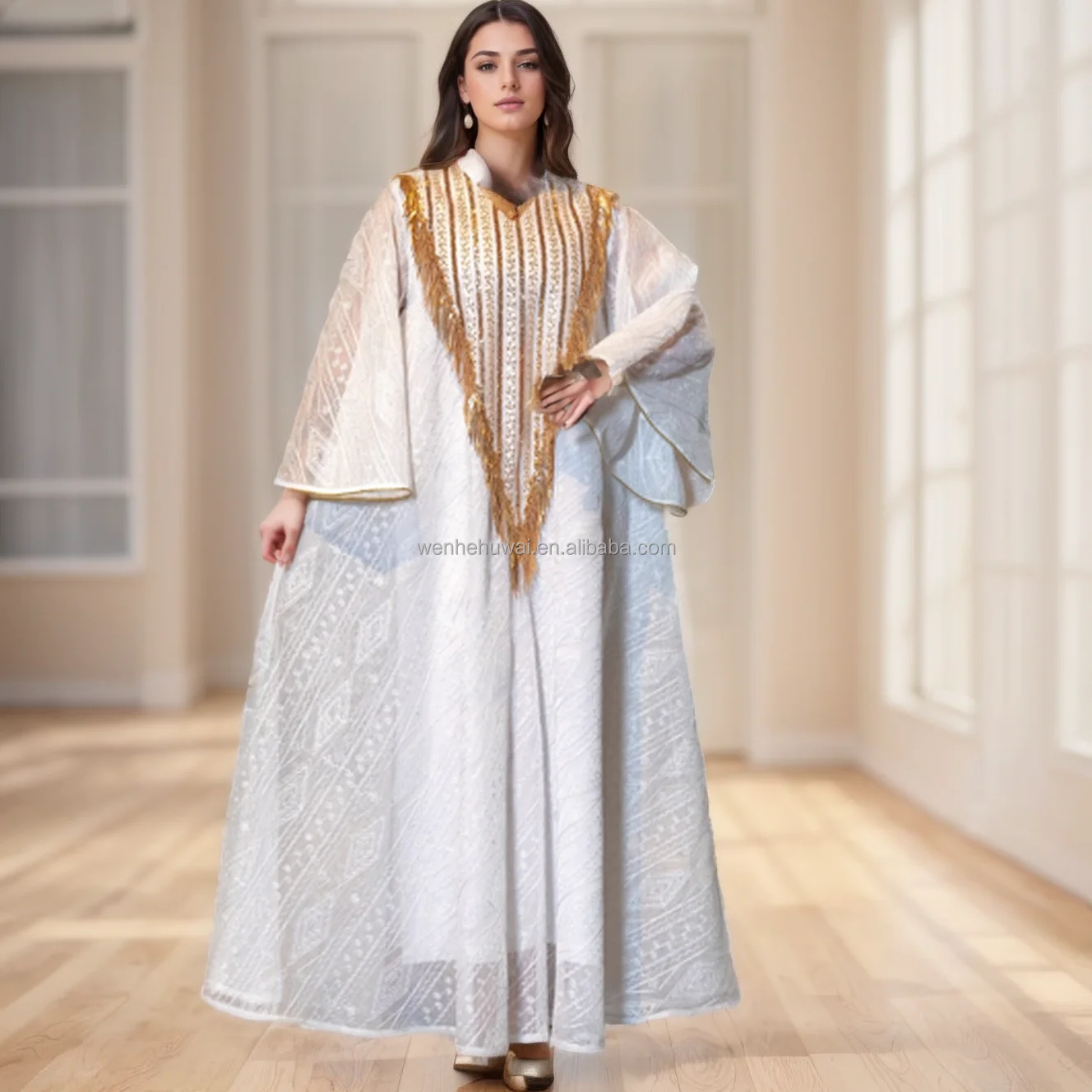 Wholesale 2024 Luxury Embroidery Arab Dubai Dress Muslim Ramanda Gulf ...