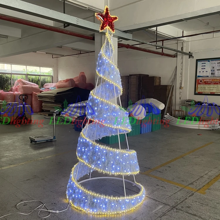 12ft 3d Motif Giant Spiral Christmas Tree For Decoration - Buy 3d ...