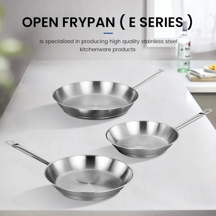 304ss Impact Bonding Bottom 9-1/2" Frying Pan Cookware Stainless Steel ...