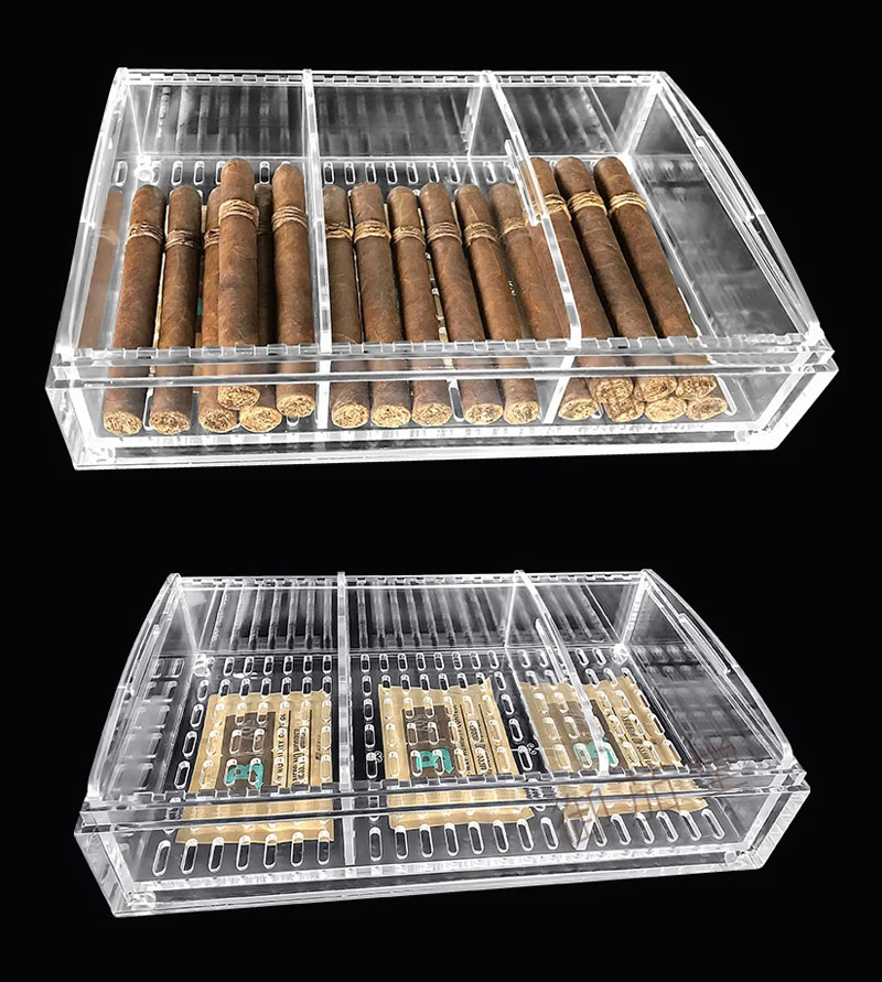 Custom Made Sublimation Cigar Packaging Boxes Case Clear Acrylic ...