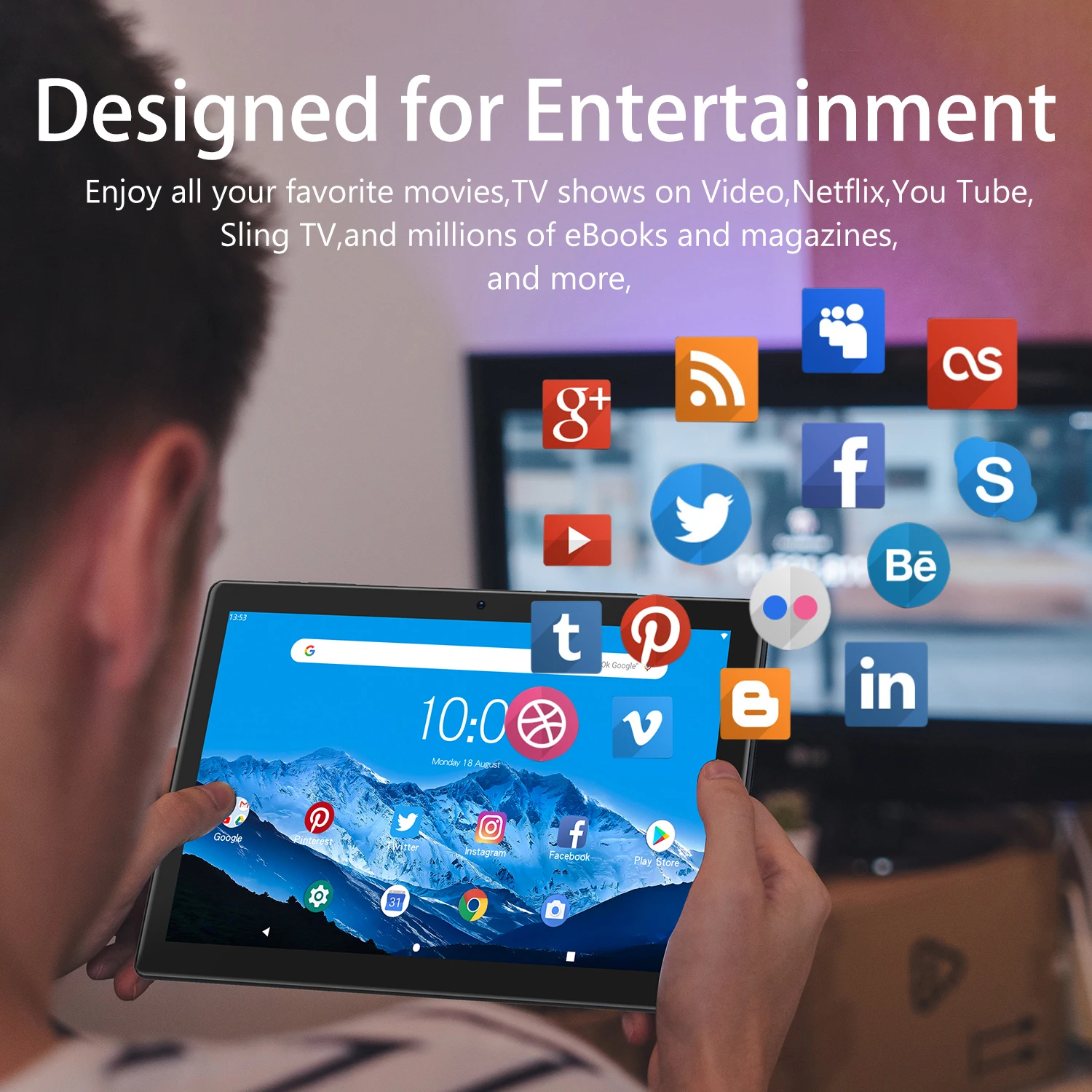 Pritom M10 2+32gb Quad Core Wifi Android Tablet Pc 1280*800 Ips 2.0 / 8 ...