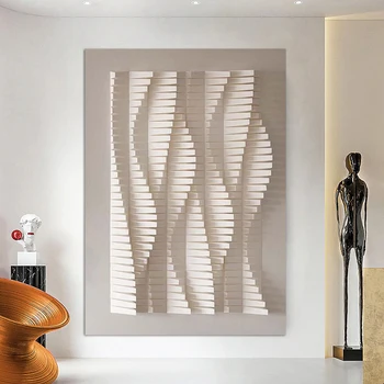 Modern Minimalistic Hotel Lobby Wall Art Decorative Painting White ...