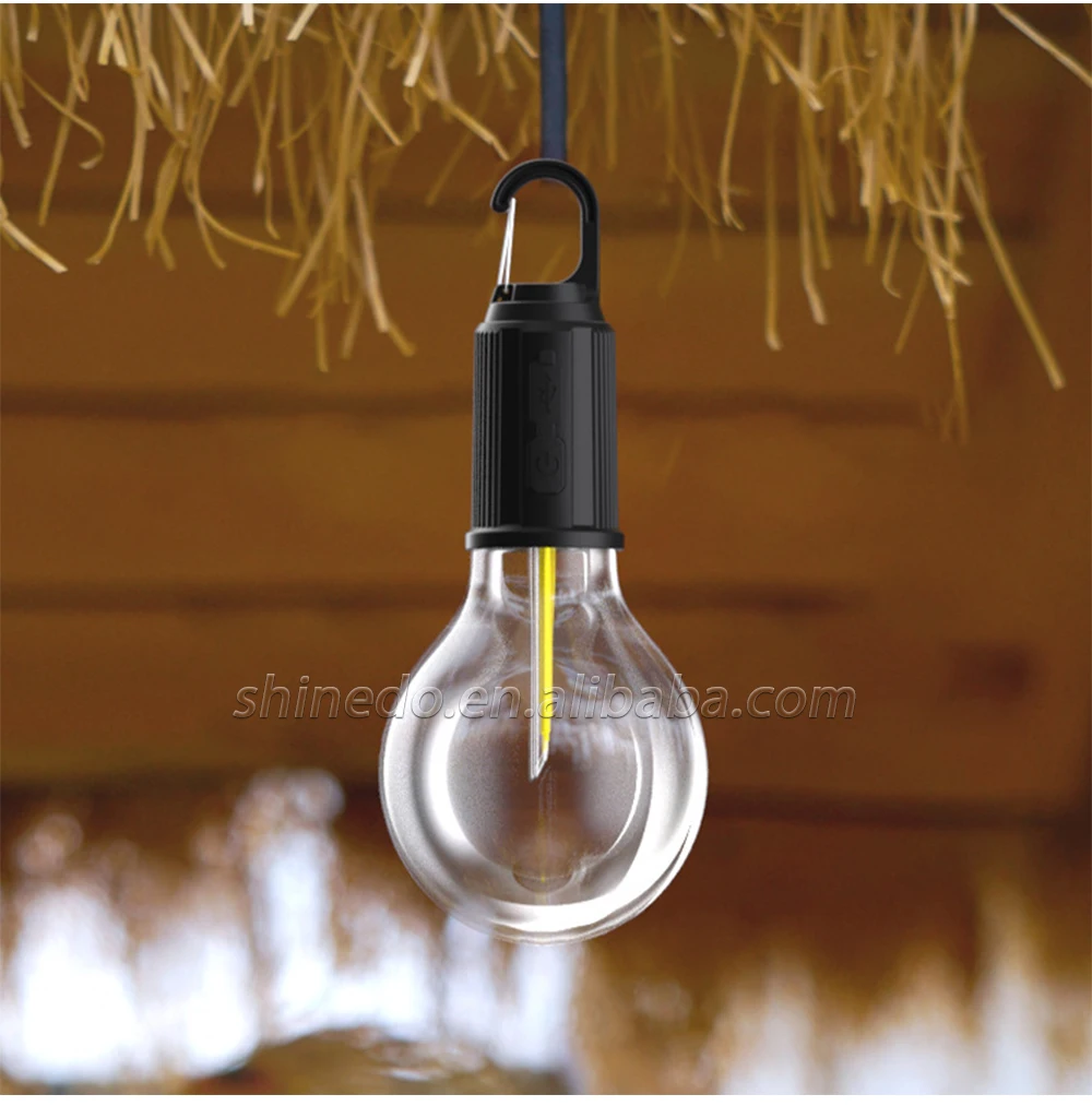 Portable Led Hanging Lamp Drawstring Light Tent Camping Bulb Outdoor ...