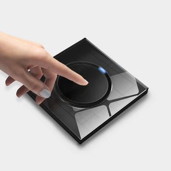 Luxury Tempered Glass Switch Panel Modular Wall Light Switches And ...