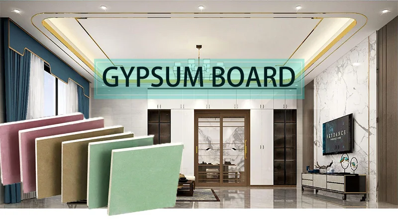 Moisture Resistant 9mm Gypsum Board Partition Non-combustible Gypsum ...