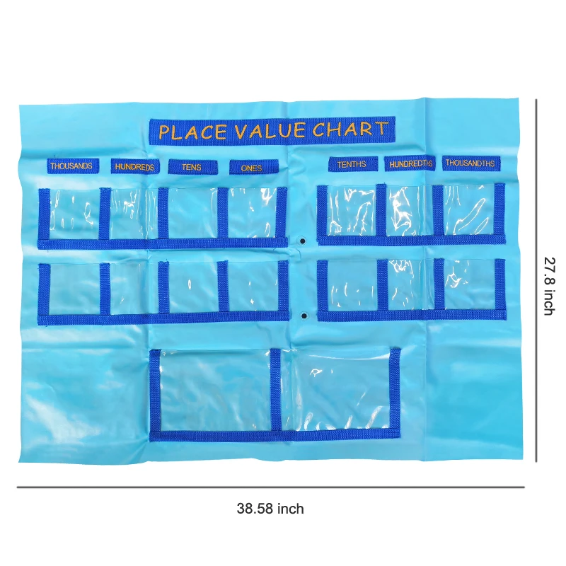 Place Value Chart With Decimal Pockets For Teching Laboratory ...