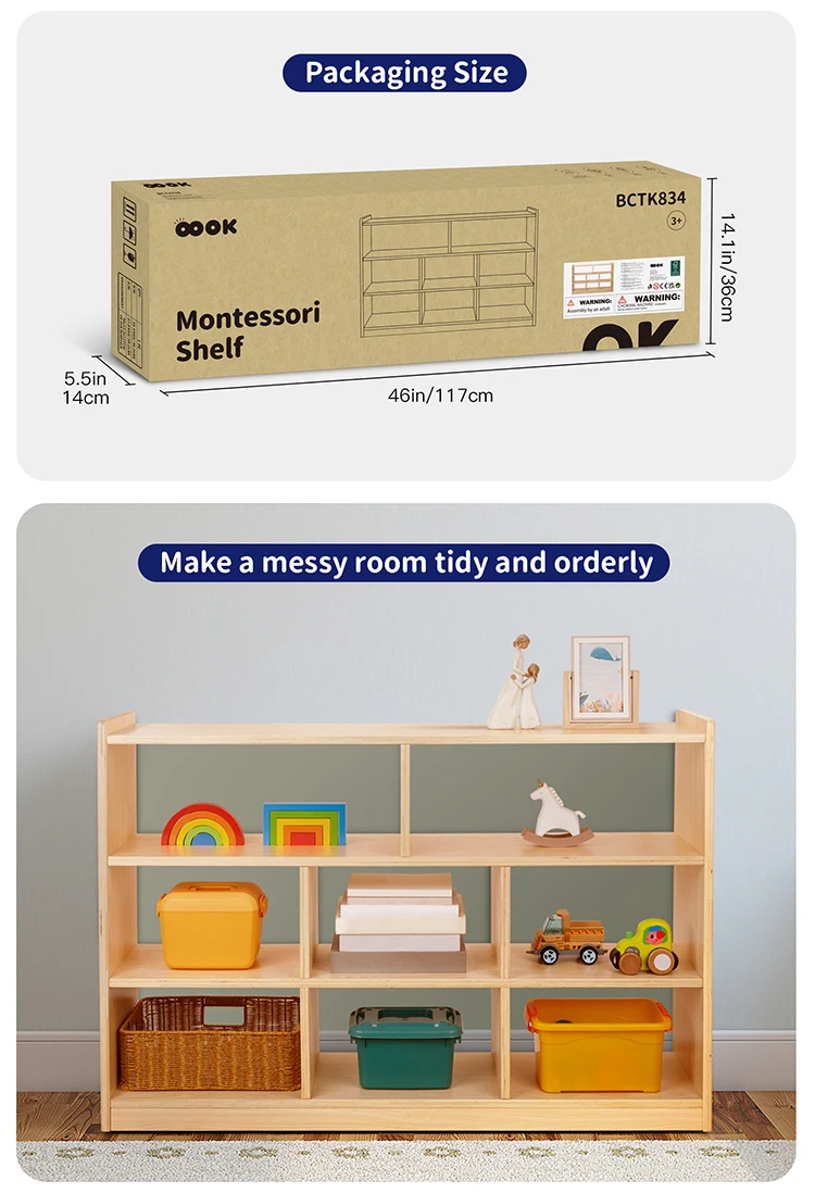 Solid Wood Toy Cabinet Combination Cabinet Children's Storage Area ...