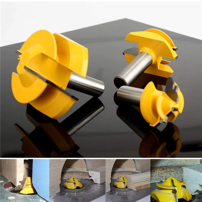 1/2" Tongue and Groove 45 Degree Miter Router Bit Set,Wood Milling ...