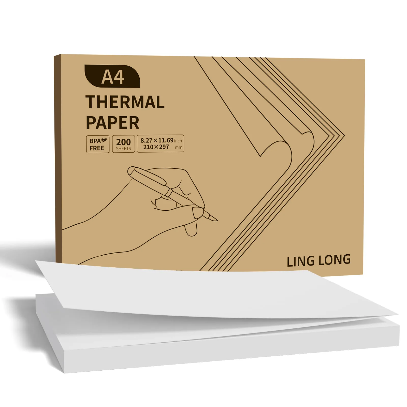 Cheap A4 and Us Letter Size Fold Printer Thermal Paper 200 Sheets ...