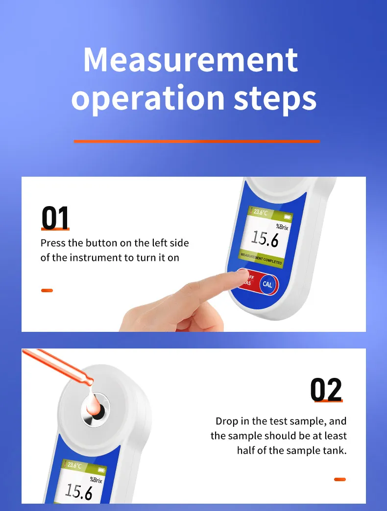 Digital Display Sugar Meter - Accurate Beverage Refractometer
