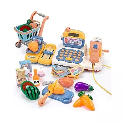 Supermarket Cashier Calculator with Light and Music for Kids
