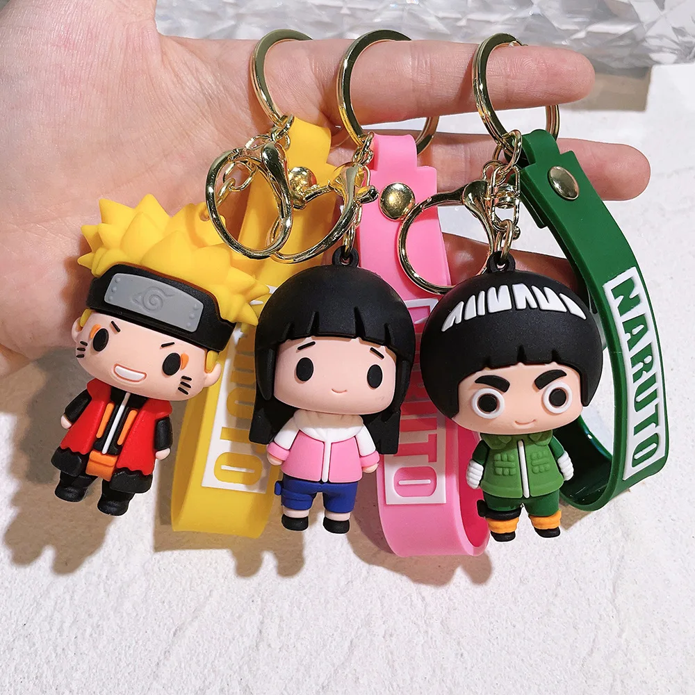 Wholesale 3d 2d Anime Keychain Rubber Cartoon Japan Anime Pendant Key ...