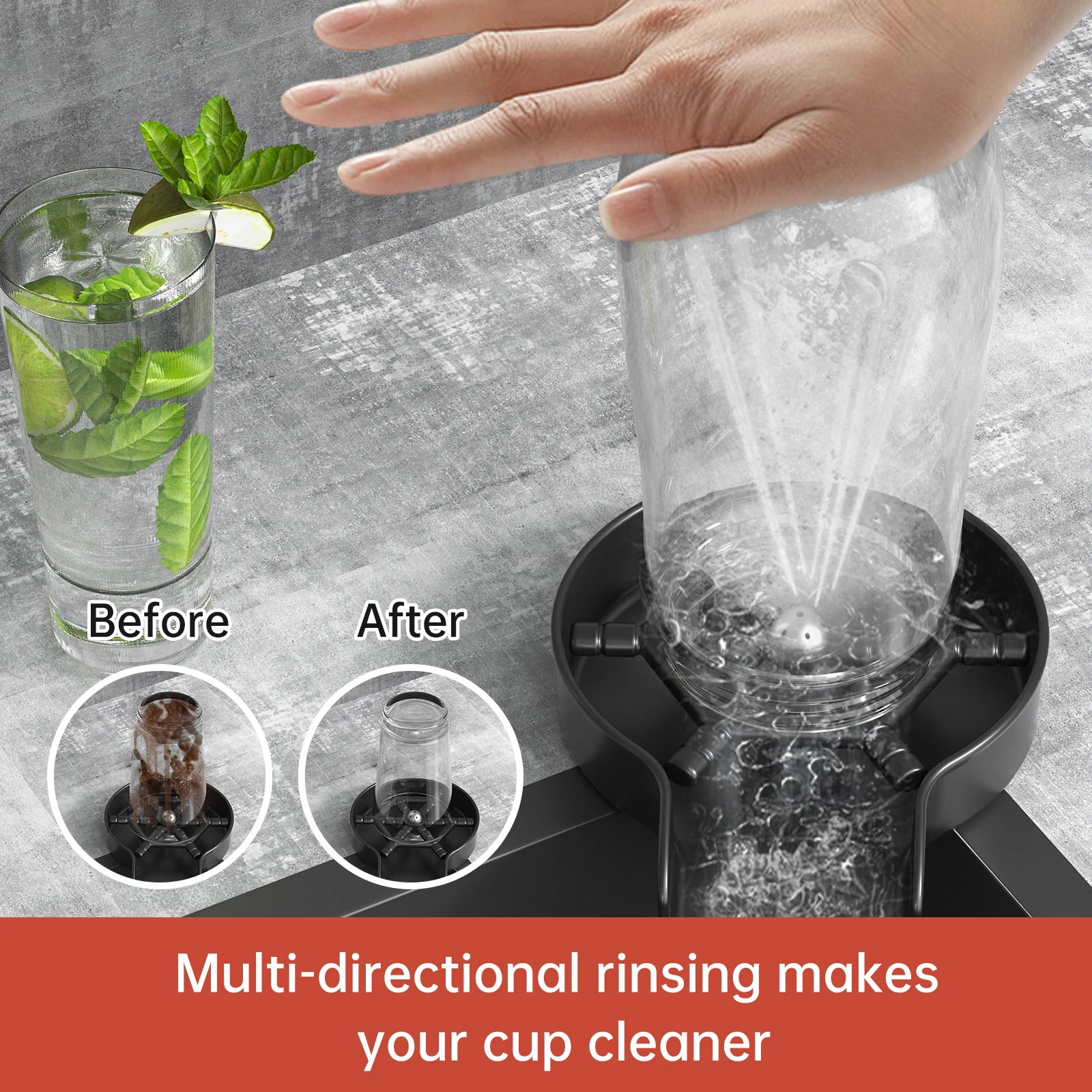 Coffee Bar Accessories Cup Washer Glass Washer High Pressure Bottle ...