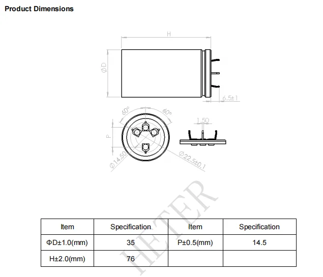 3.0v 500f Cylindrical Super Capacitor Ultra Capacitors Double Layer ...
