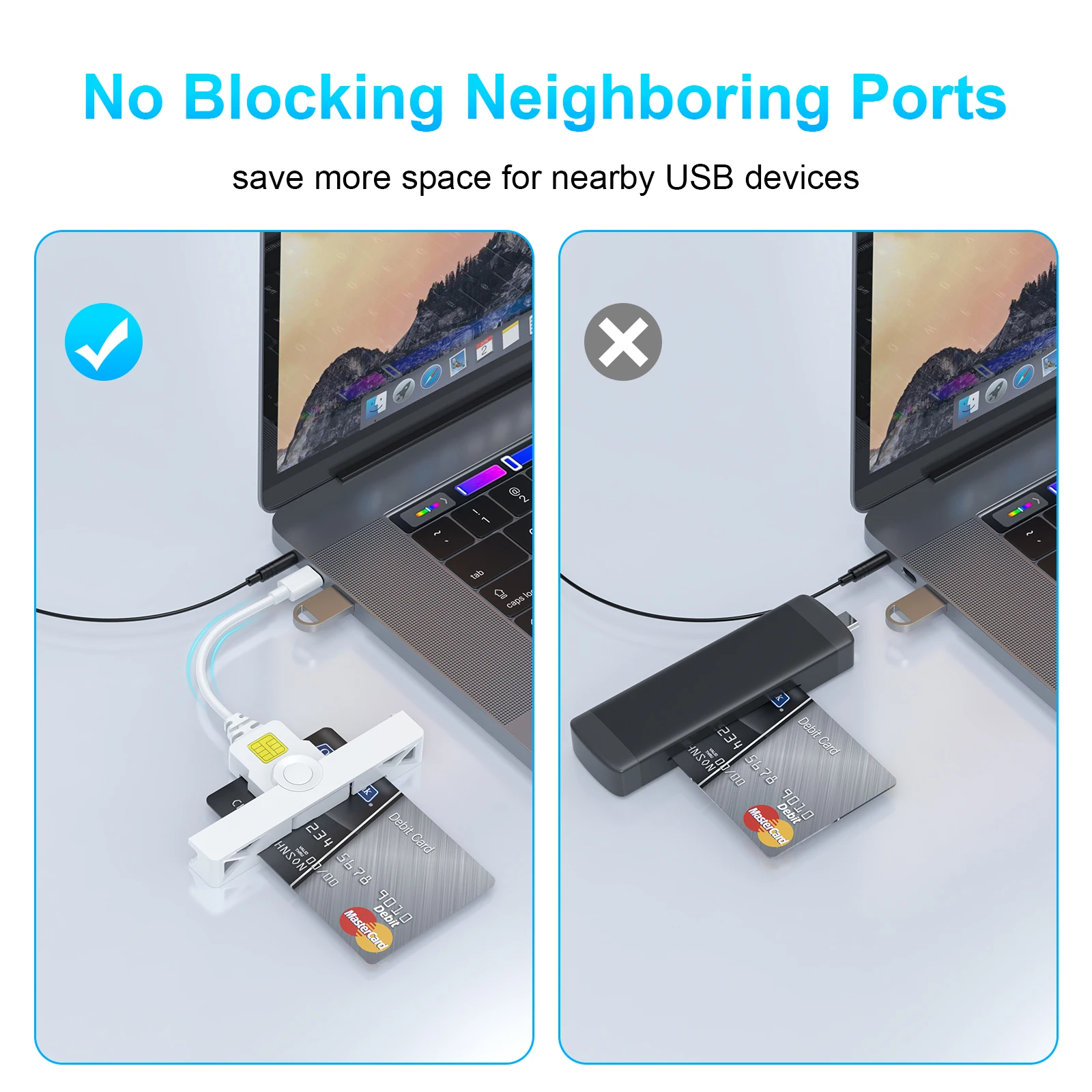 Portable ISO 7816 EMV CAC IC ID Credit Card Smart Chip Card Reader ...