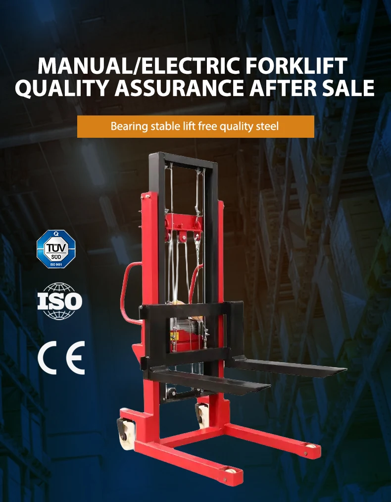 Wire Rope Semi-electric Pallet Stacker Factory Direct Plug Electric ...