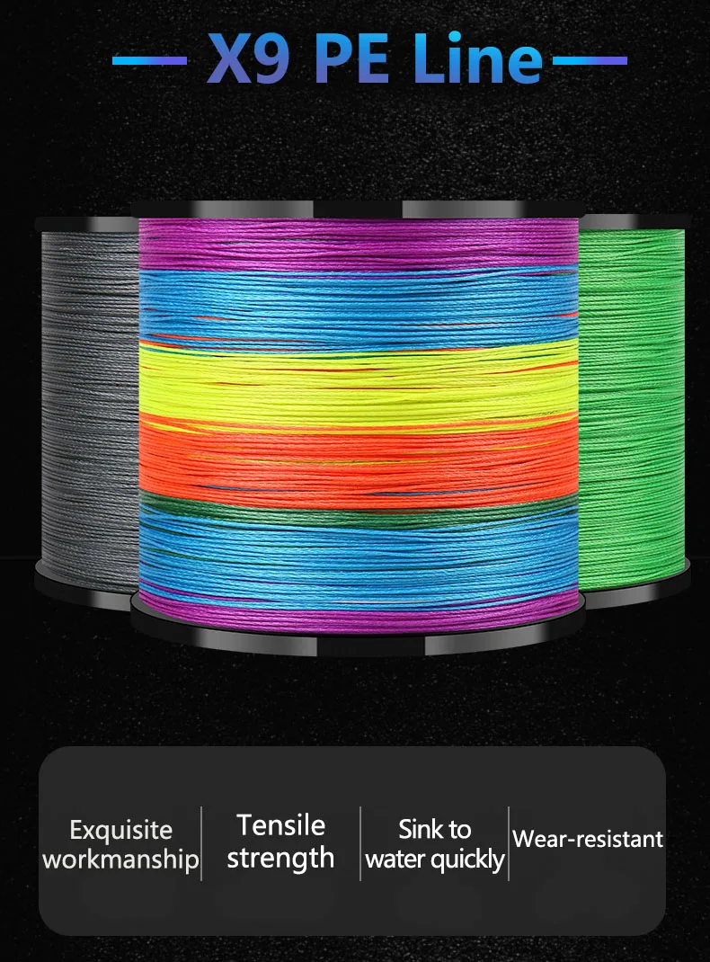 X9 Stands Braid High Quality Fishing Line 300m Outdoor PE Braid Fishing ...
