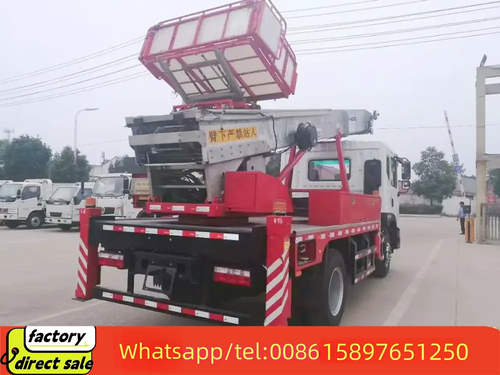 Truck Mounted Cherry Picker Hydraulic Moving House Ladder Truck 4x2 ...