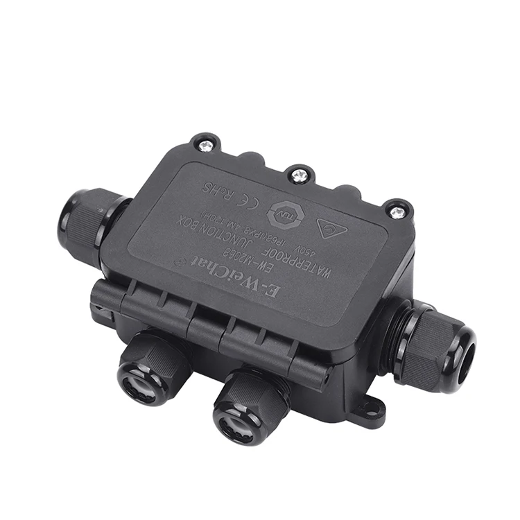 Outdoor Electrical 4-Way Terminal Block Electrical Plastic Housing IP68 ...