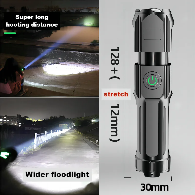 18650 Powerful 10w 10000 Lumens 5modes Waterproof Camping Outdoor Tactical Torch Flash Light Led ...