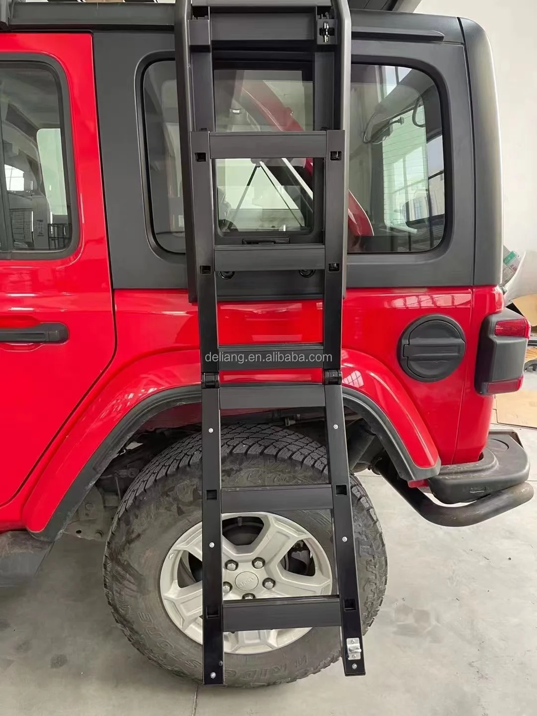 4x4 Foldable Roof Ladder for Jeep Wrangler JK JL - Offroad-x