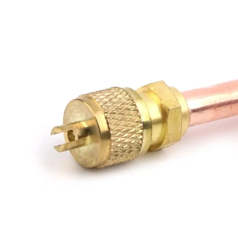 Air Conditioner Refrigeration Access Valves 6mm Od Copper Tube Filling ...