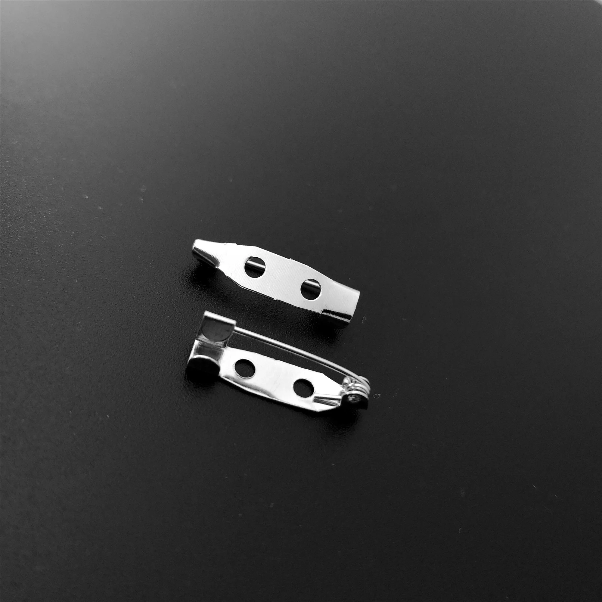 Silver Tone Pin Back Clasp Brooch Badge Crafts Fashion Locking Pin ...