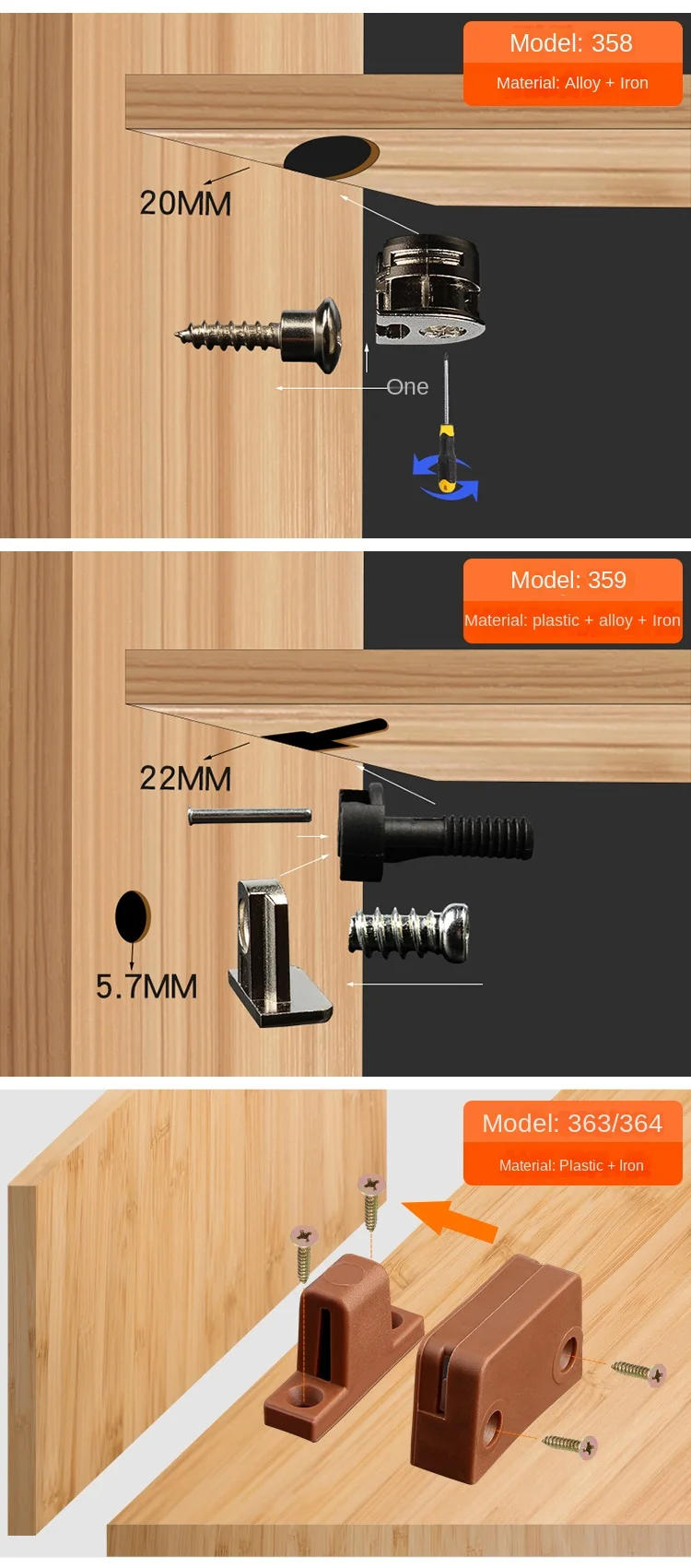 306 Hot Sale Zinc Alloy Cabinet Furniture Connection Fitting Hidden ...