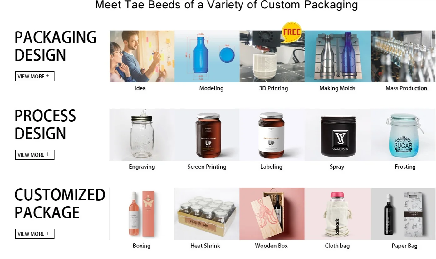 Custom Design 300ml Cosmetic Glass Slant Shoulder Scrub Container Wide ...