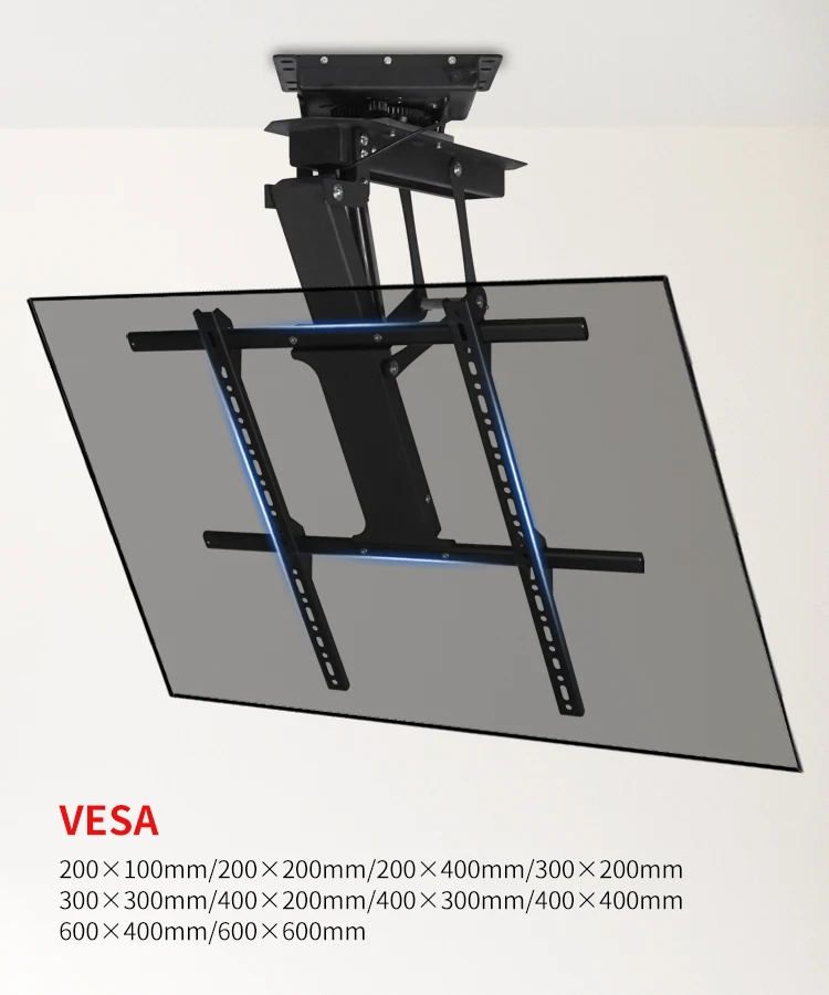 MCTION Motorized Ceiling TV Mount 90 Degree Rotate Swivel with Remote ...
