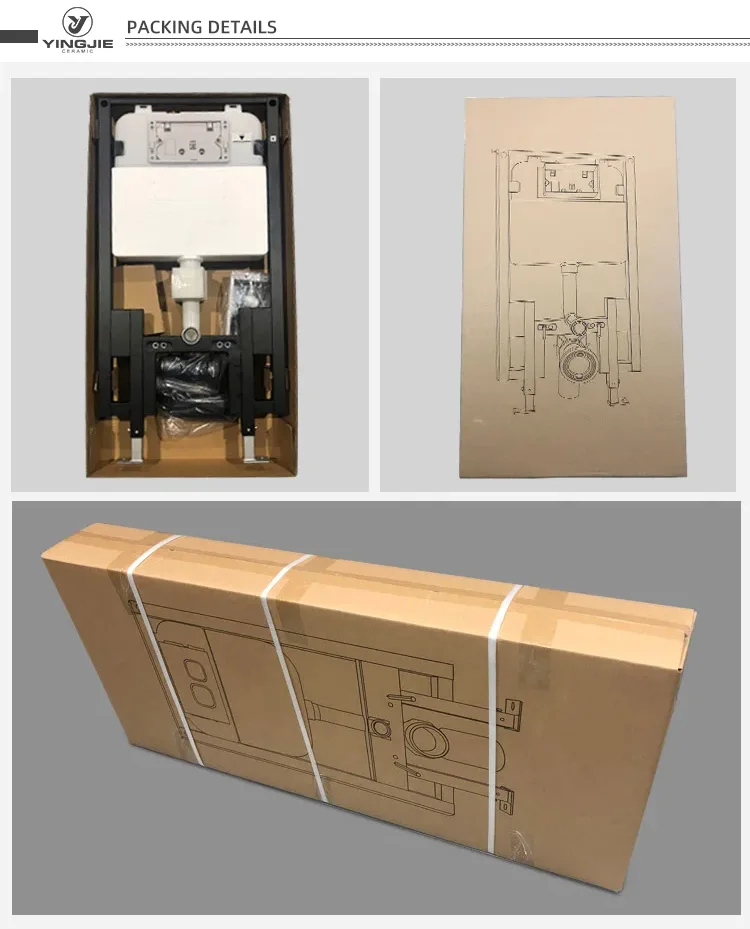 Modern Space-saving Toilet Tank System Bathroom In-wall Mounted Flush ...