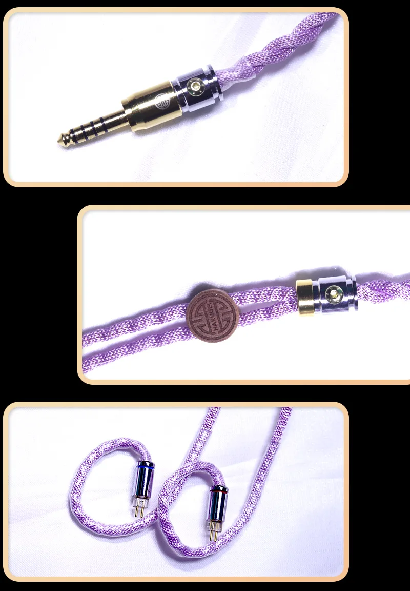 HAKUGEI Purple-peace Litz 7N Microcrystal Copper Cable with Fibre Net ...