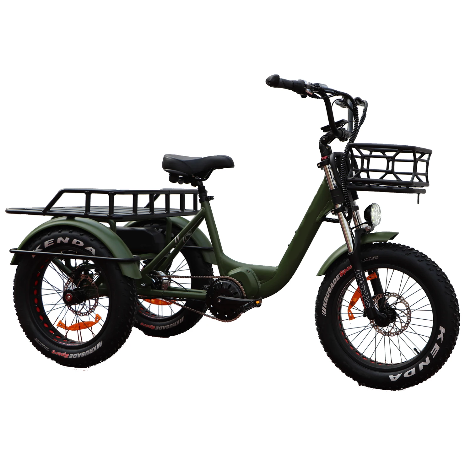 Low Cost 20" Electric Cargo Tricycle - Dual Battery 750W/1000W, Max ...
