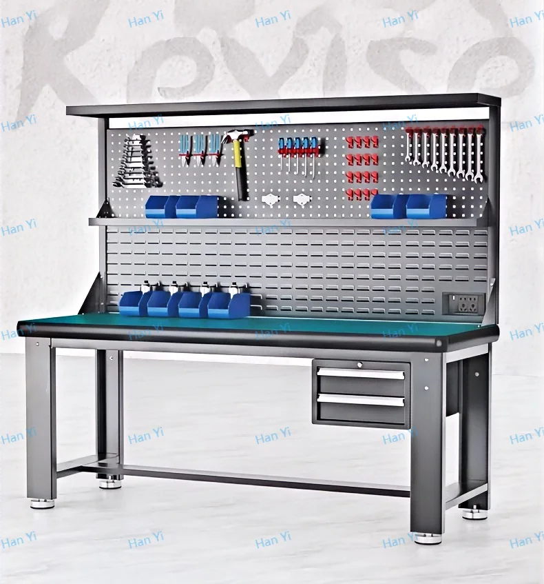 Garage Tool Workbench with Pegboard Panel Drawer Organization Heavy ...