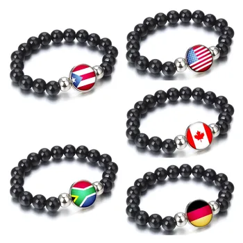 287 Countries National Flag Snap Button Elastic Band Beads Country Flag ...