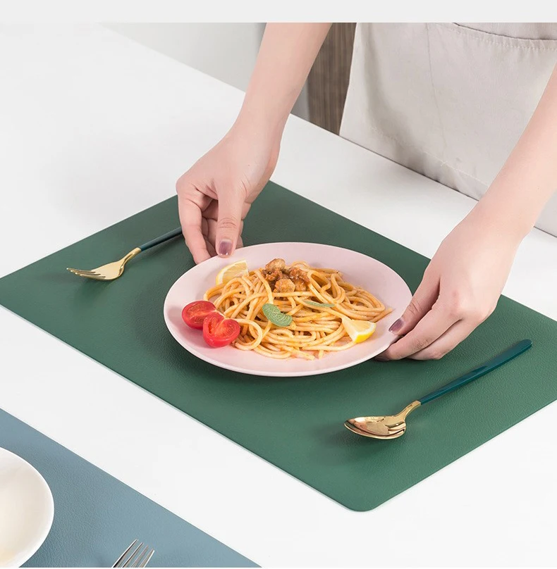 Wholesale Custom High Quality Home Rectangle Leather Placemats Hotel ...