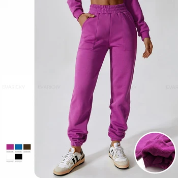 Custom 50% Cotton / 50% Polyester Women Pockets Jogging Pants Wholesale ...