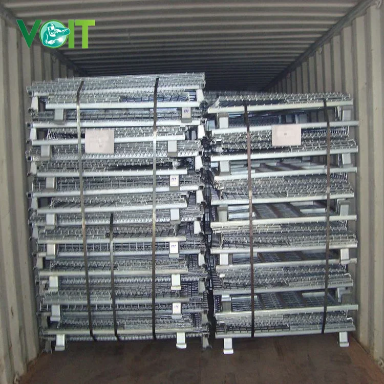 Vt Galvanized Stackable Collapsible Foldable Metal Steel Welded Storage ...