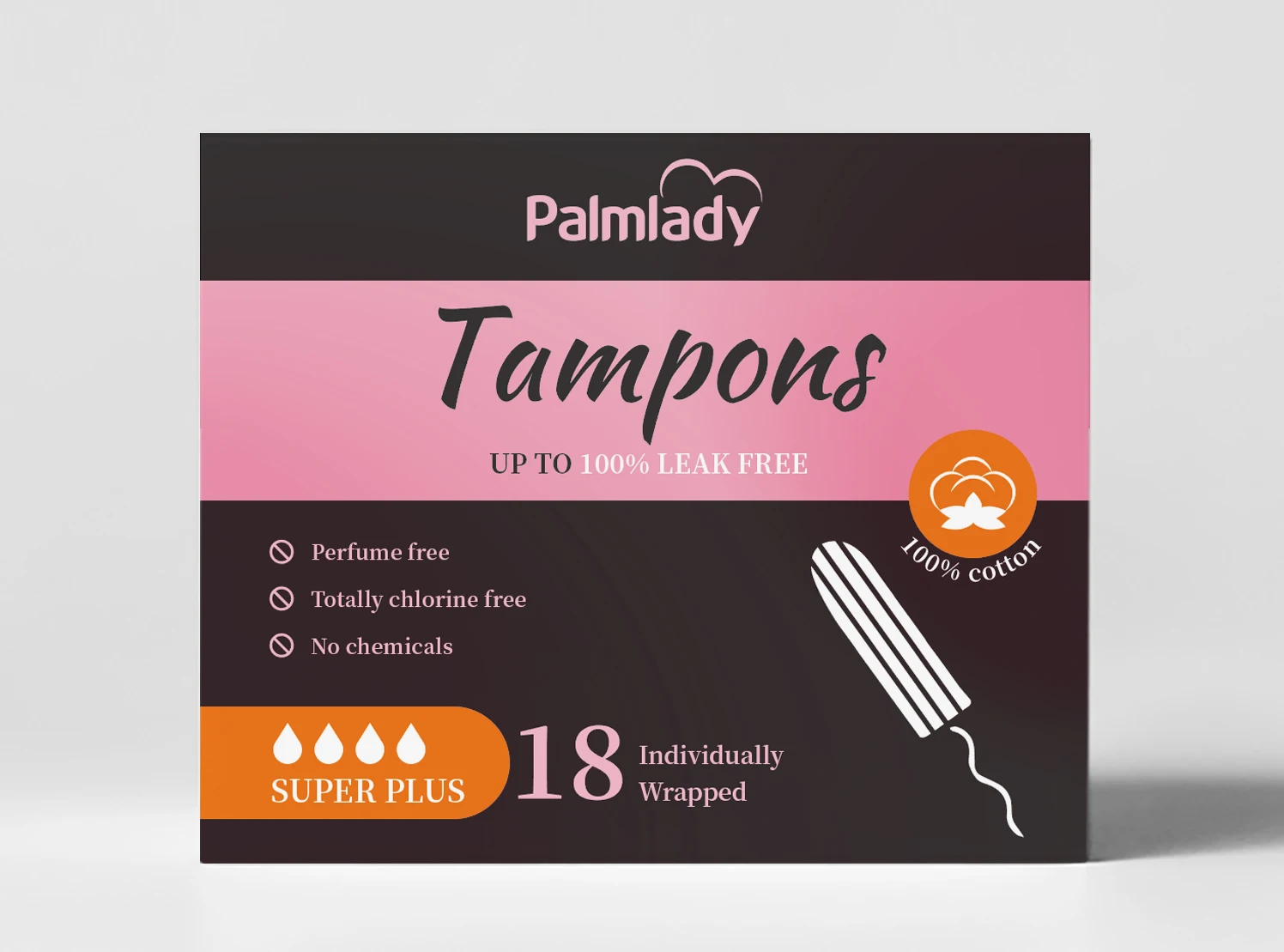 Chlorine Free Individual Unscented Tampons Palmlady Tampons Sterile ...