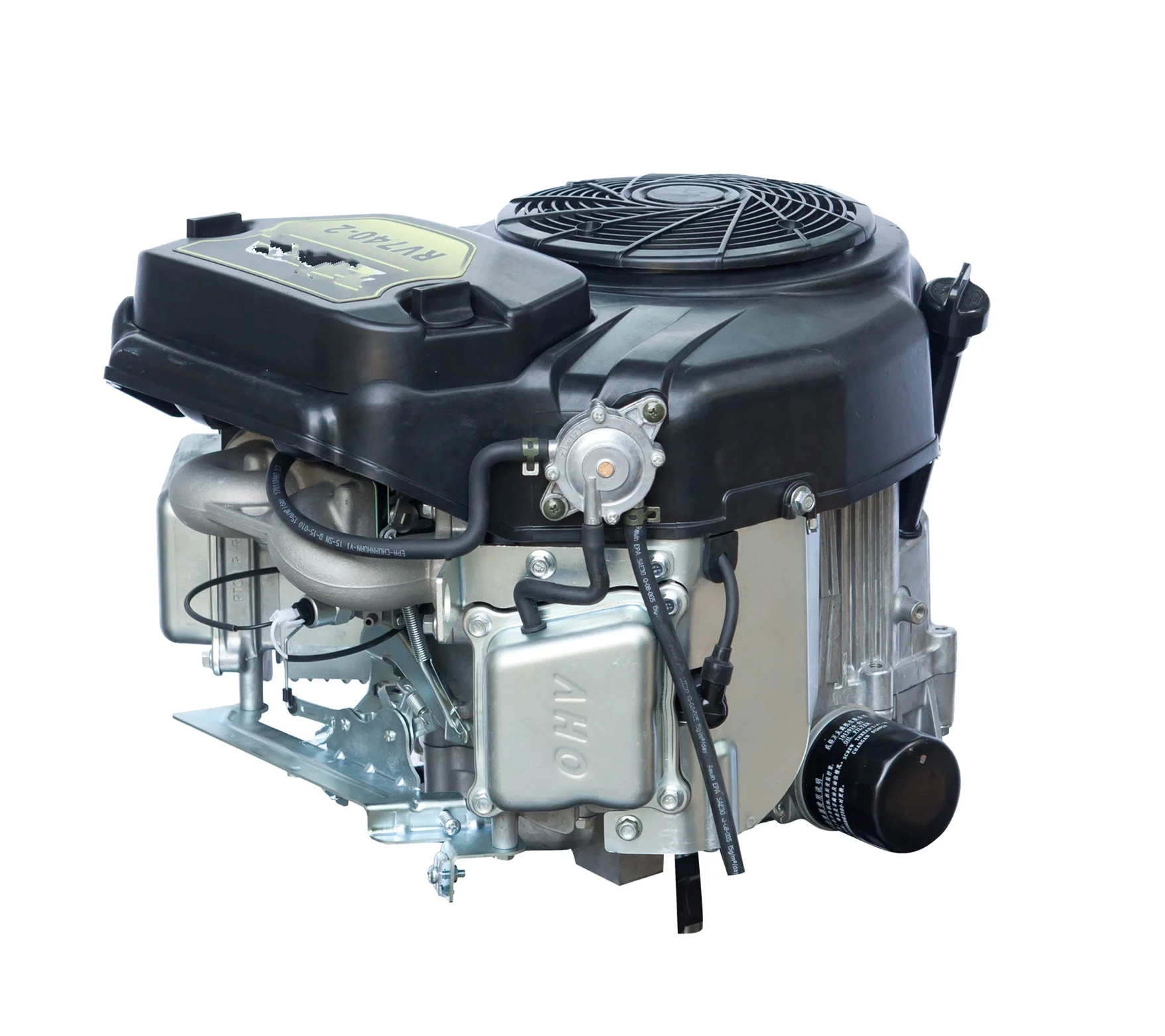 4 Stroke Vertical Shaft Petrol Engine, 2 Cylinder Ride On Lawn Mower ...
