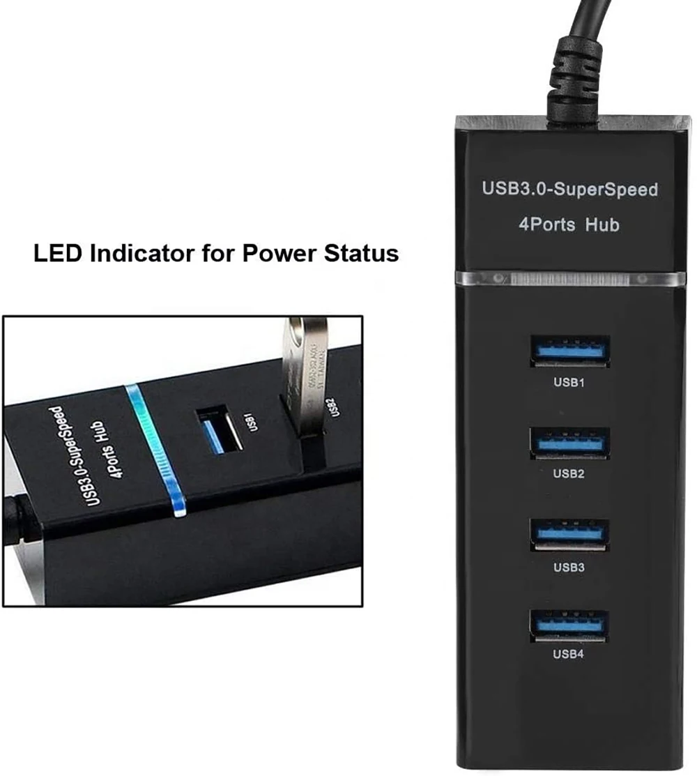 4 Ports Usb High Speed Hubs Hi-speed 4 Port Usb 3.0 Multi Hub Splitter ...